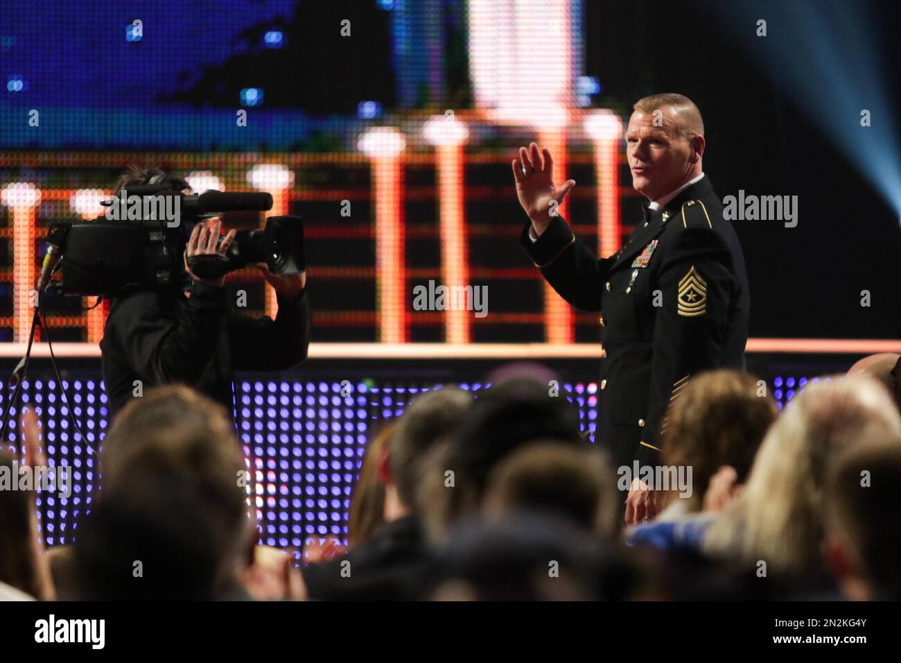 Alan Jonason is honored by his wife, inductee Alundra Blayze at the WWE ...