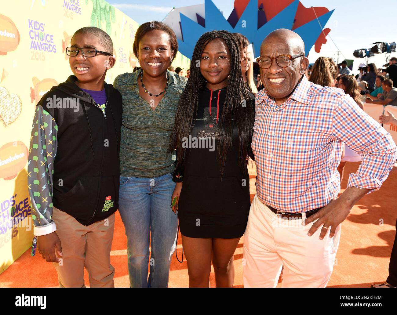 Al Roker, right, and from left, Nicholas Roker, Deborah Roberts and ...