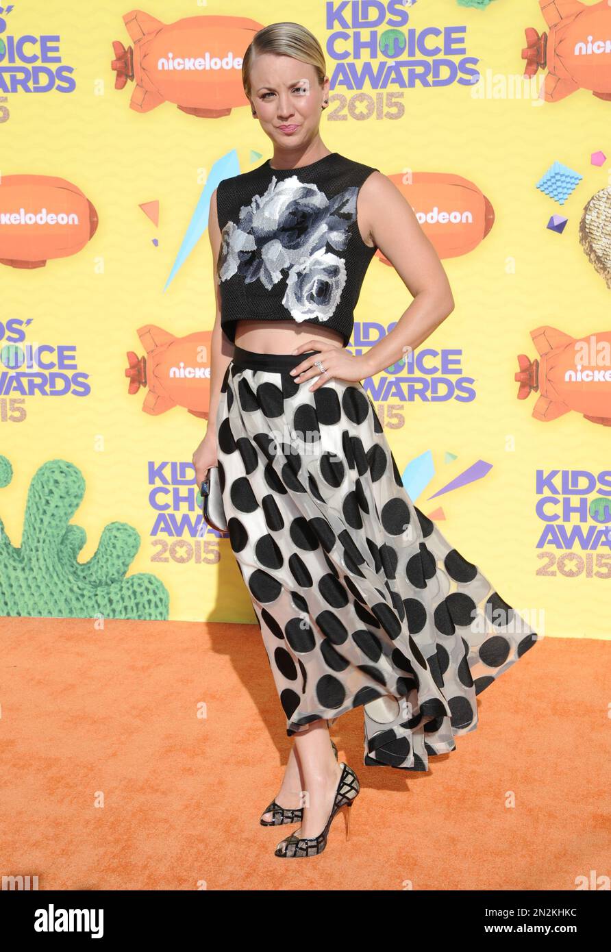 Kaley Cuoco-Sweeting arrives at Nickelodeon's 28th annual Kids' Choice ...