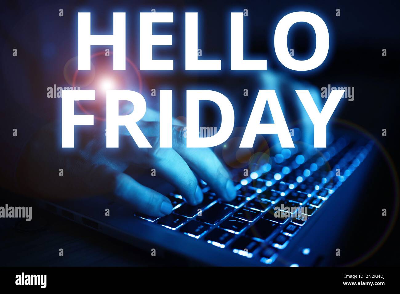 Conceptual caption Hello Friday. Business idea Greetings on Fridays ...