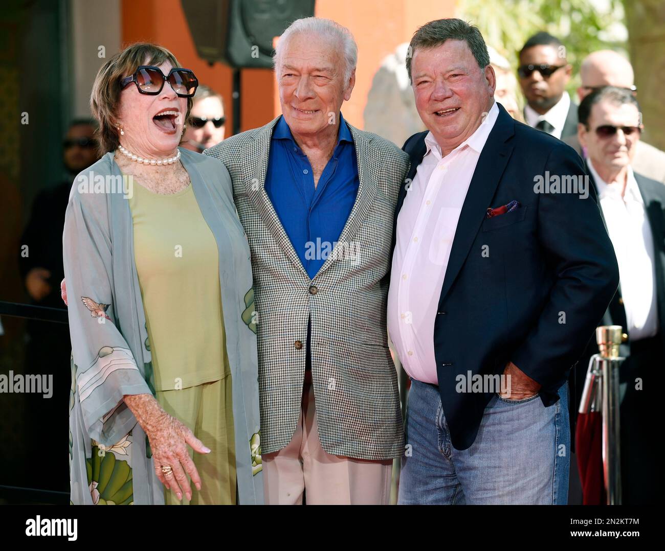 Actor Christopher Plummer, center, is joined by actors Shirley MacLaine ...