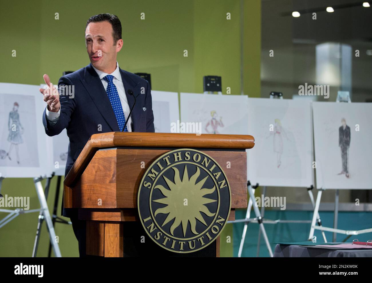 AMC President Charlie Collier, speaks during a ceremony at the National ...