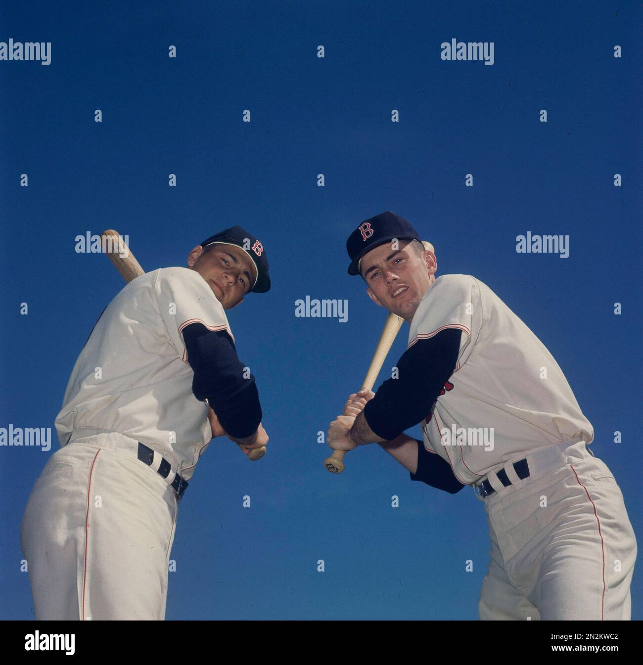 Carl Yastrzemski, left, and Chuck Schilling, both of the Boston Red Sox ...
