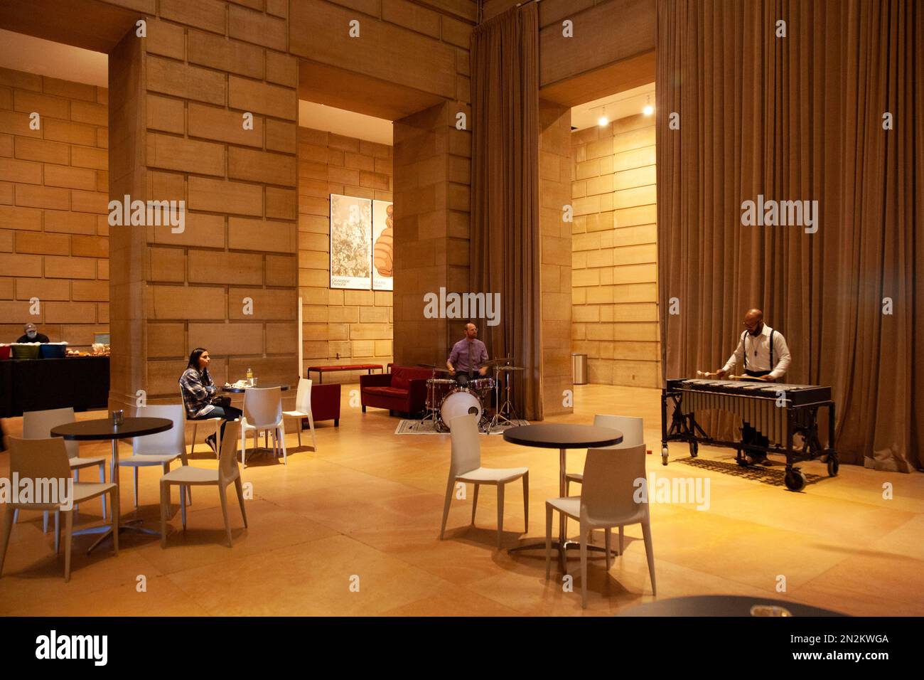 Philadelphia Museum of Art, Cafeteria and Live Music in Foyer - in ...