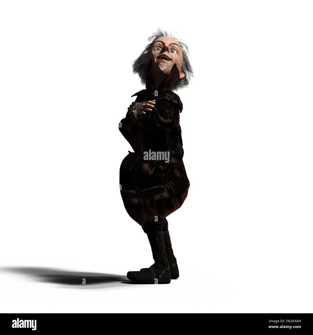 3D-illustration of a cute and funny cartoon earl vampire with a very ...