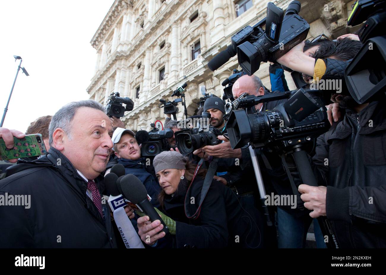 Raffaele Sollecito's lawyer Luca Maori arrives at the Italy's highest ...