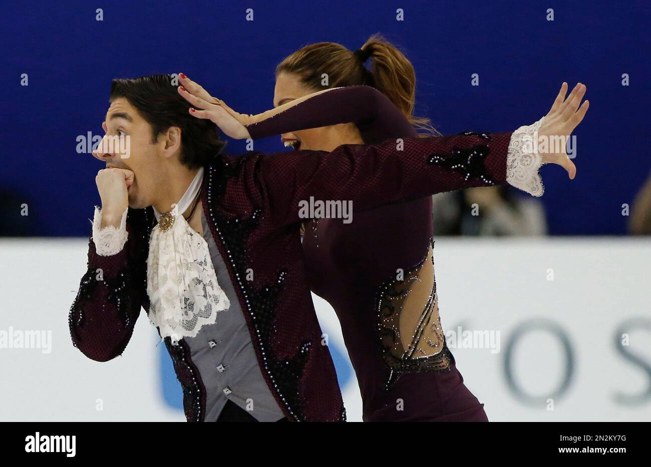 Alisa Agafonova and Alper Ucar of Turkey perform during the Ice Dance ...