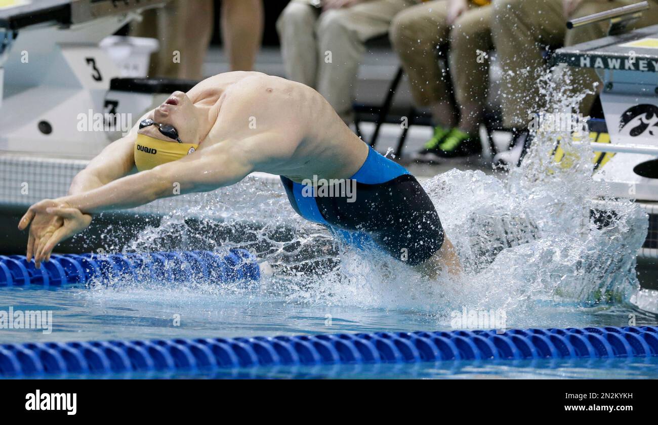 California's Ryan Murphy competes in the 400-yard medley relay during ...