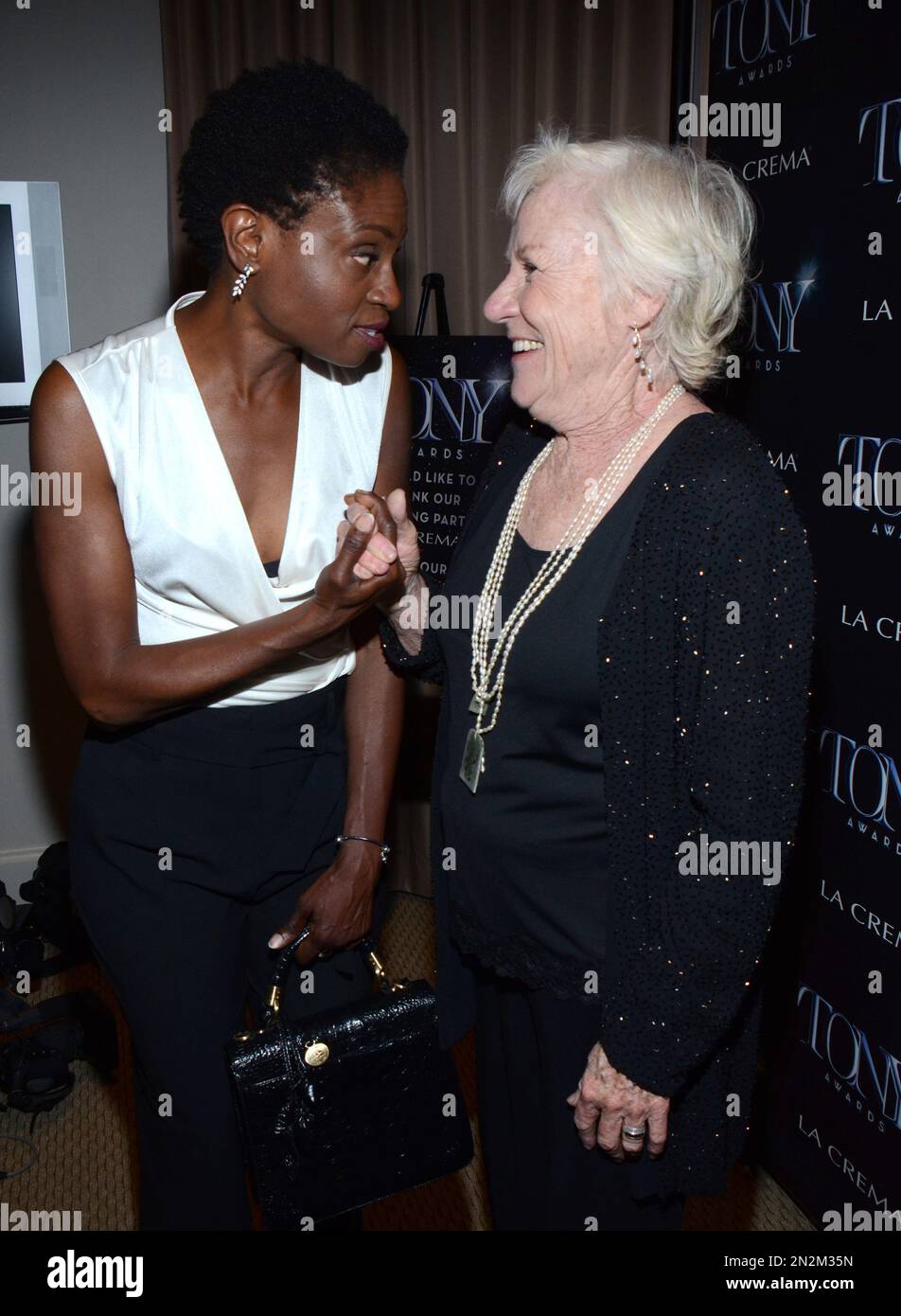 Actress Adina Porter (L) and Barbara Tarbuck attend the "Broadway To ...