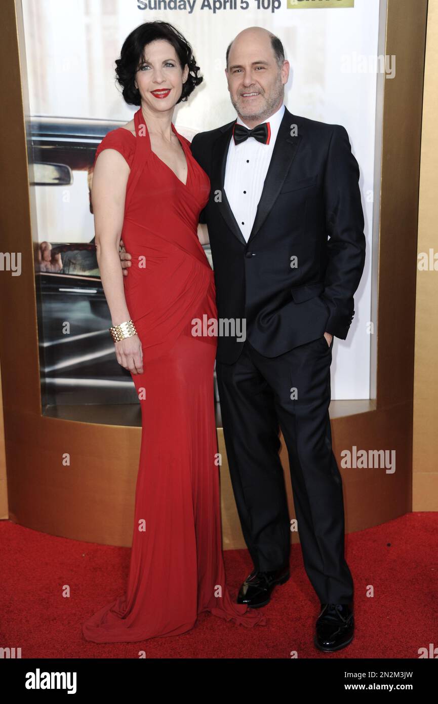 Linda Brettler, left, and Matthew Weiner arrive at The Black And Red ...