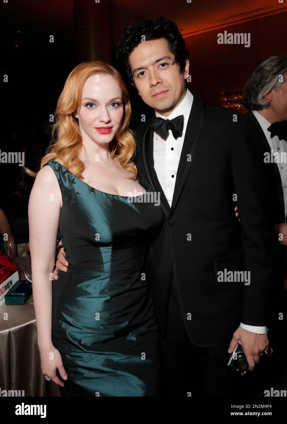 EXCLUSIVE - Christina Hendricks, left, and Geoffrey Arend attend AMC's ...