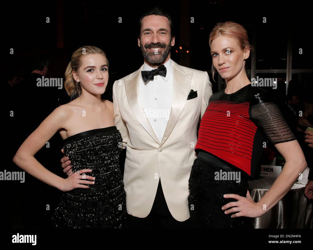 EXCLUSIVE - Kiernan Shipka, from left, Jon Hamm and January Jones ...
