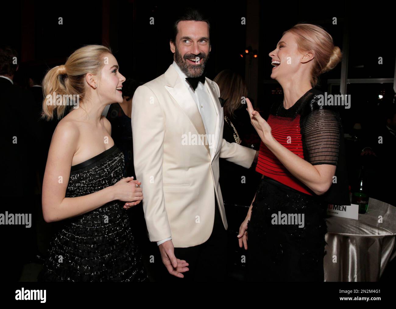 EXCLUSIVE - Kiernan Shipka, from left, Jon Hamm and January Jones ...