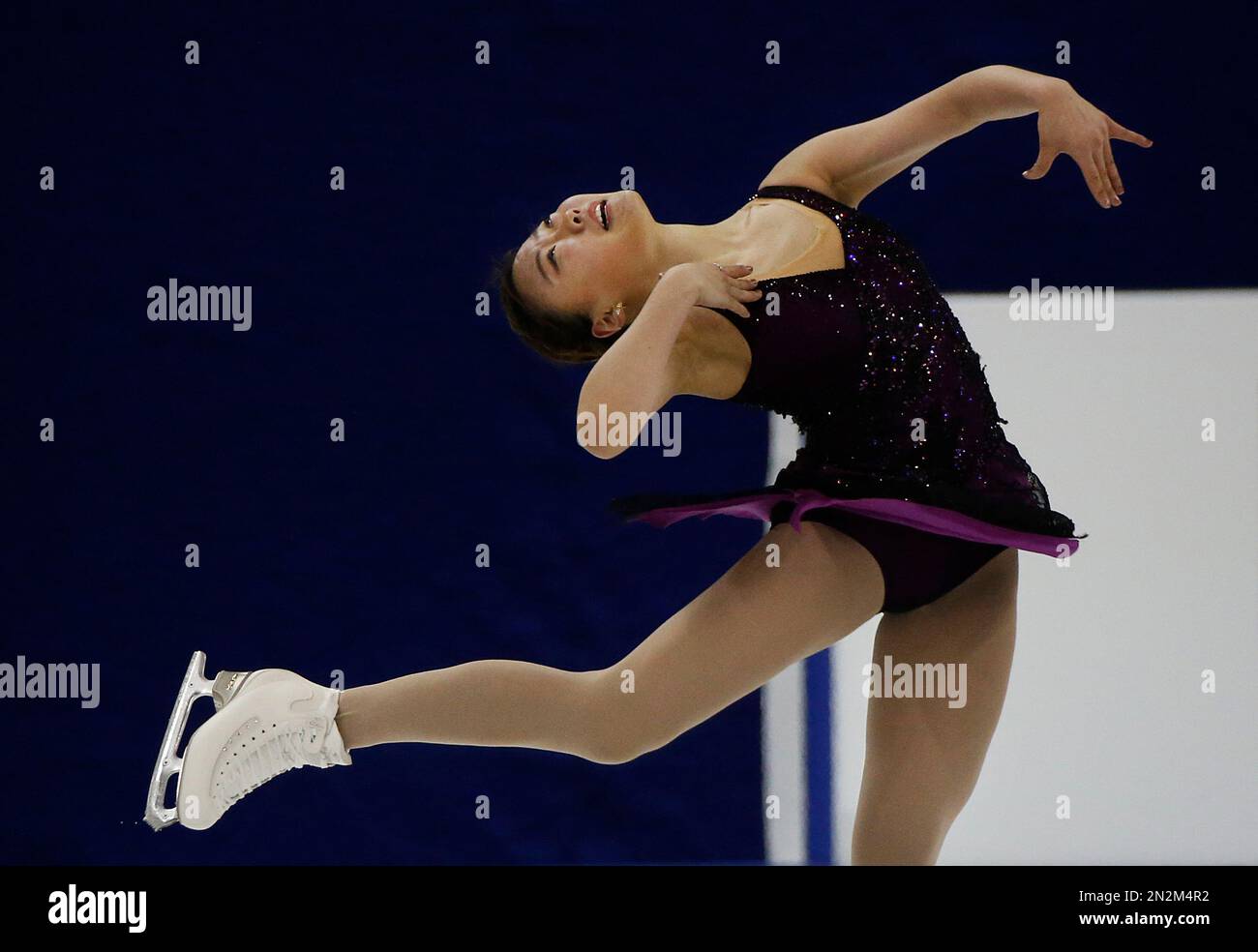 Kim Hae Jin of South Korea performs during the Ladies Short Program in ...