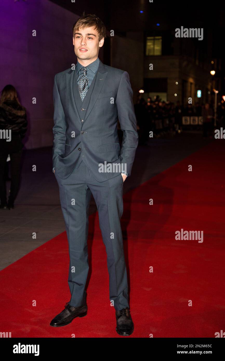 Actor Douglas Booth poses for photographers upon arrival at the BBC ...
