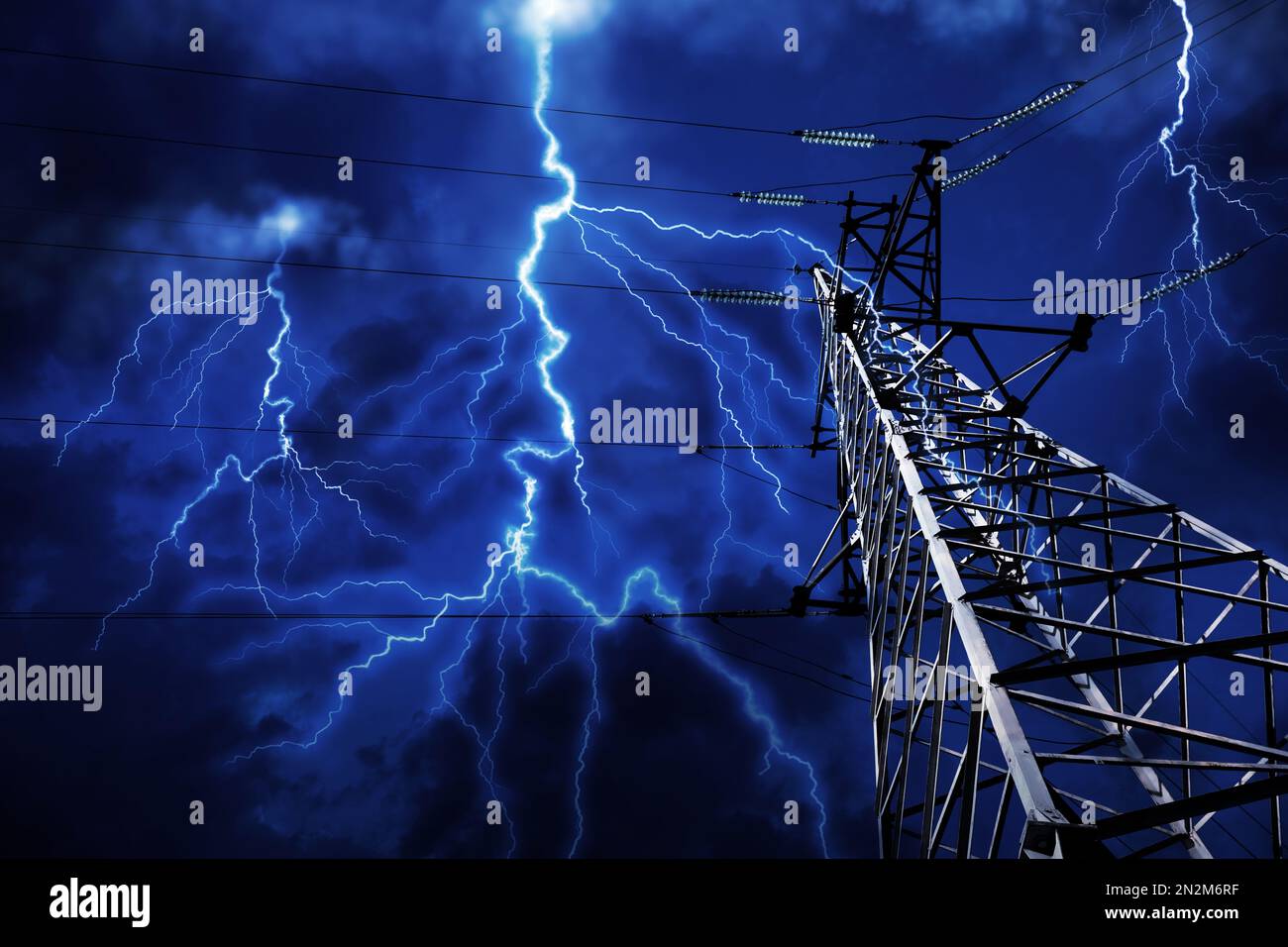 Lightning strike power substation hi-res stock photography and images ...