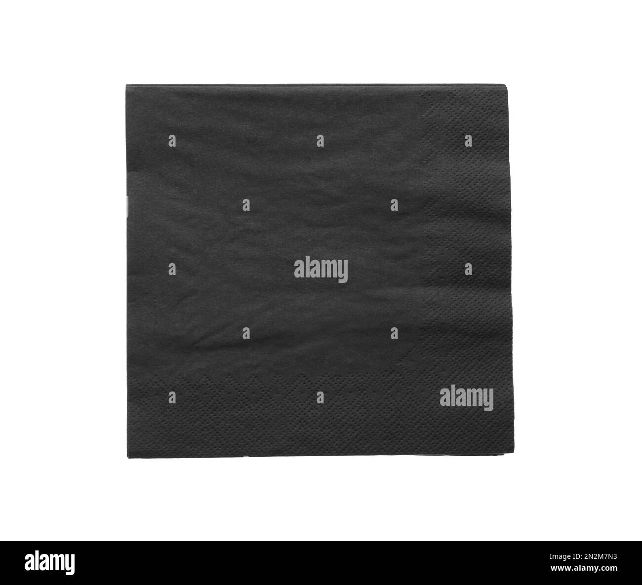 Black clean paper tissue isolated on white, top view Stock Photo - Alamy