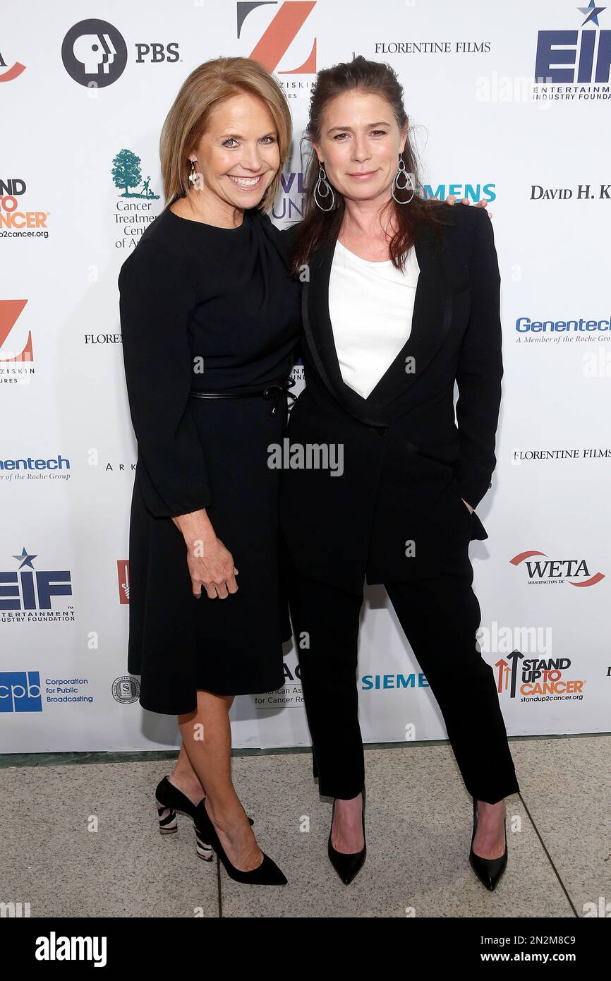Katie Couric, left, and Maura Tierney attend CANCER: THE EMPEROR OF ALL ...