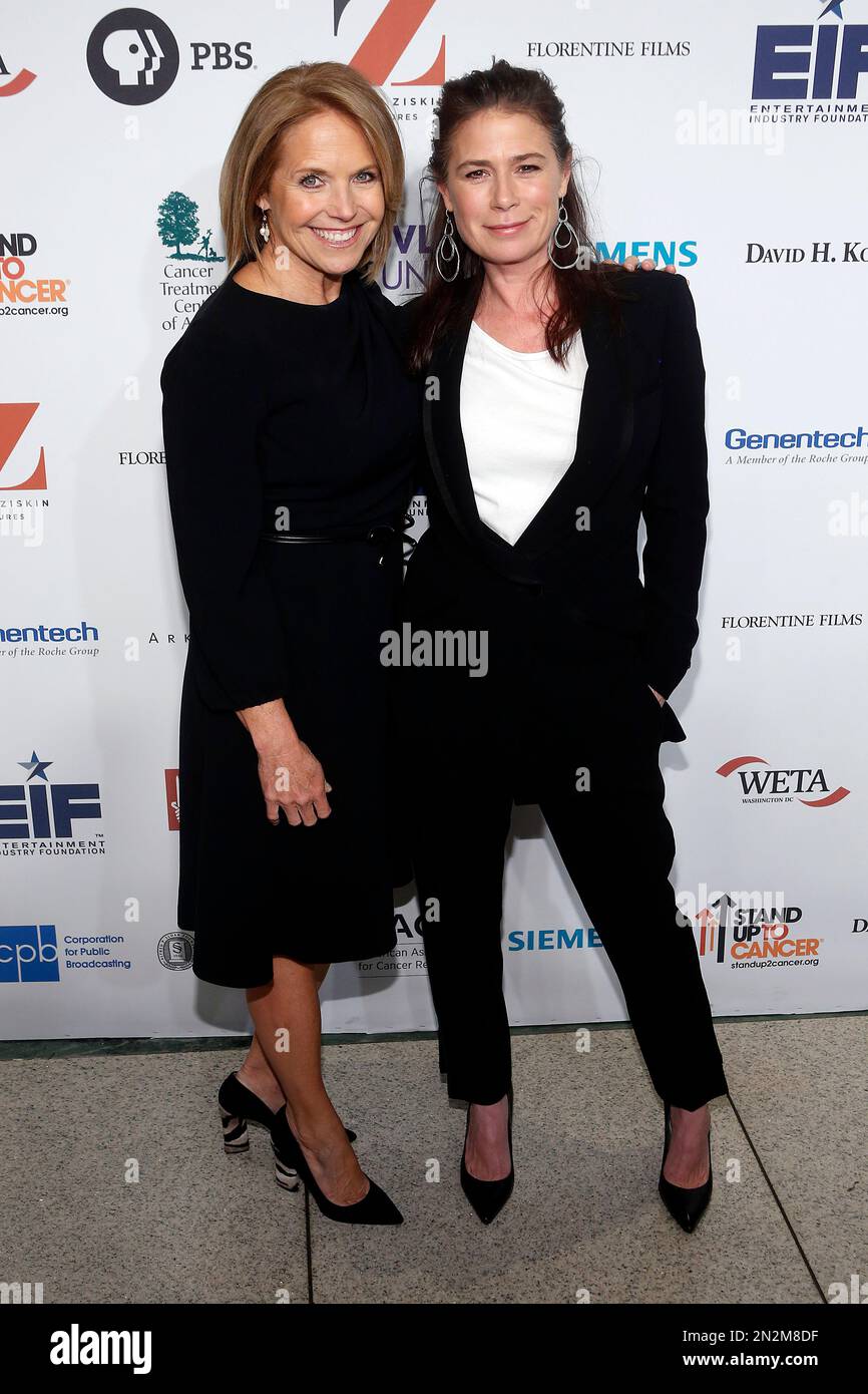 Katie Couric, left, and Maura Tierney attend CANCER: THE EMPEROR OF ALL ...