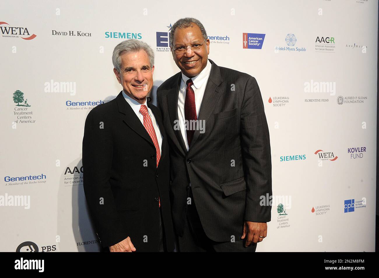 Dr. Howard Scher, left, and Dr. Otis Brawley attend CANCER: THE EMPEROR ...