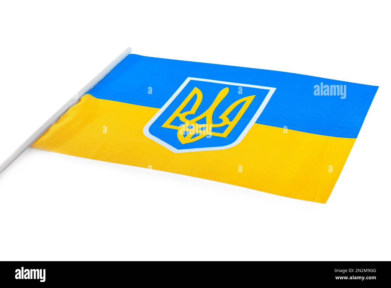 National flag of Ukraine isolated on white Stock Photo - Alamy