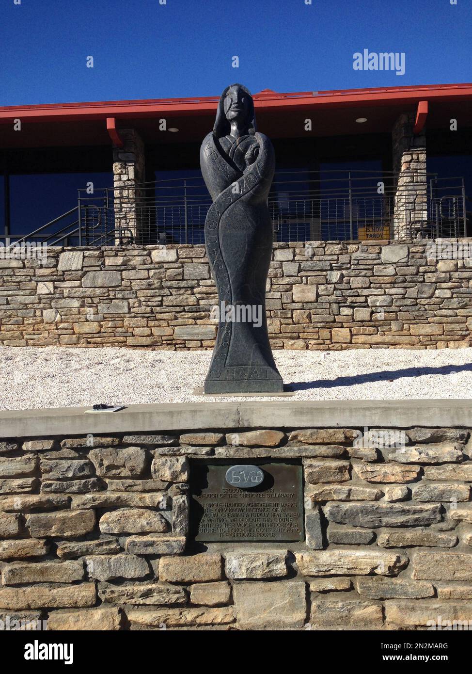 In this Tuesday, Feb. 10, 2015 photo, a statue of Sequoya, creator of ...