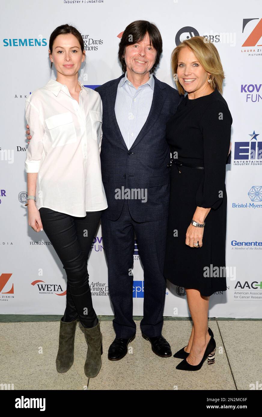 Executive producer Ken Burns poses with his daughter Lilly Burns, left ...