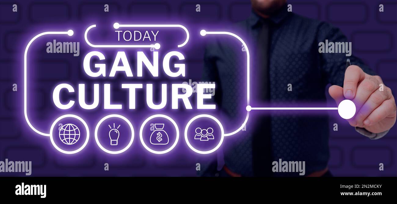 Conceptual display Gang Culture. Business showcase particular ...
