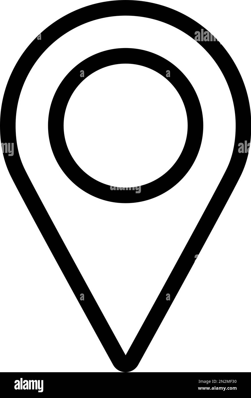 Location or map pin icon. Outline style Vector illustration Stock ...