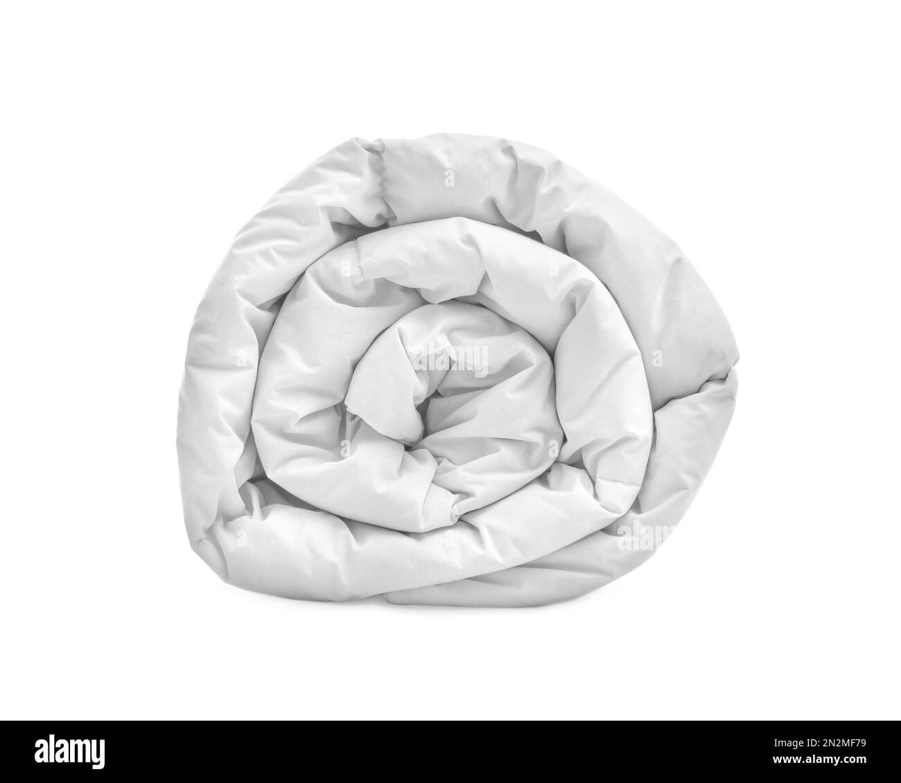 New soft rolled blanket isolated on white Stock Photo - Alamy
