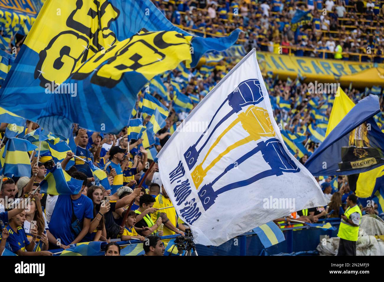 Argentina, Buenos Aires, 05 February 2023: stadium and fans of Boca ...