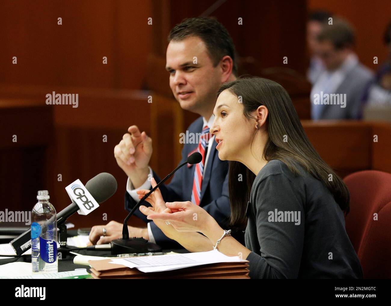 State Rep. Christian Coomer, R-Cartersville, left, and Erin Hames ...
