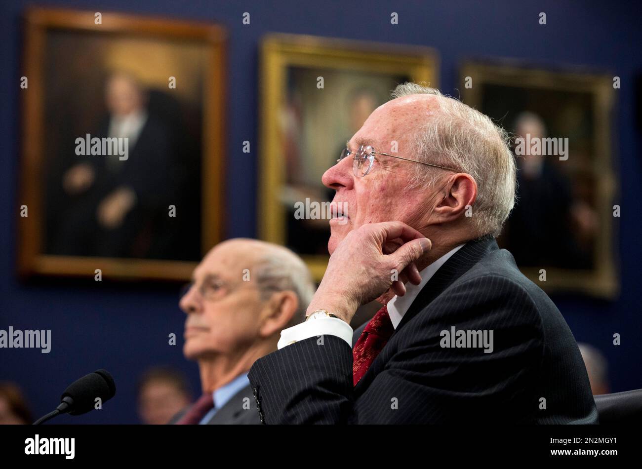 Supreme Court Associate Justices Anthony Kennedy, right, and Stephen ...