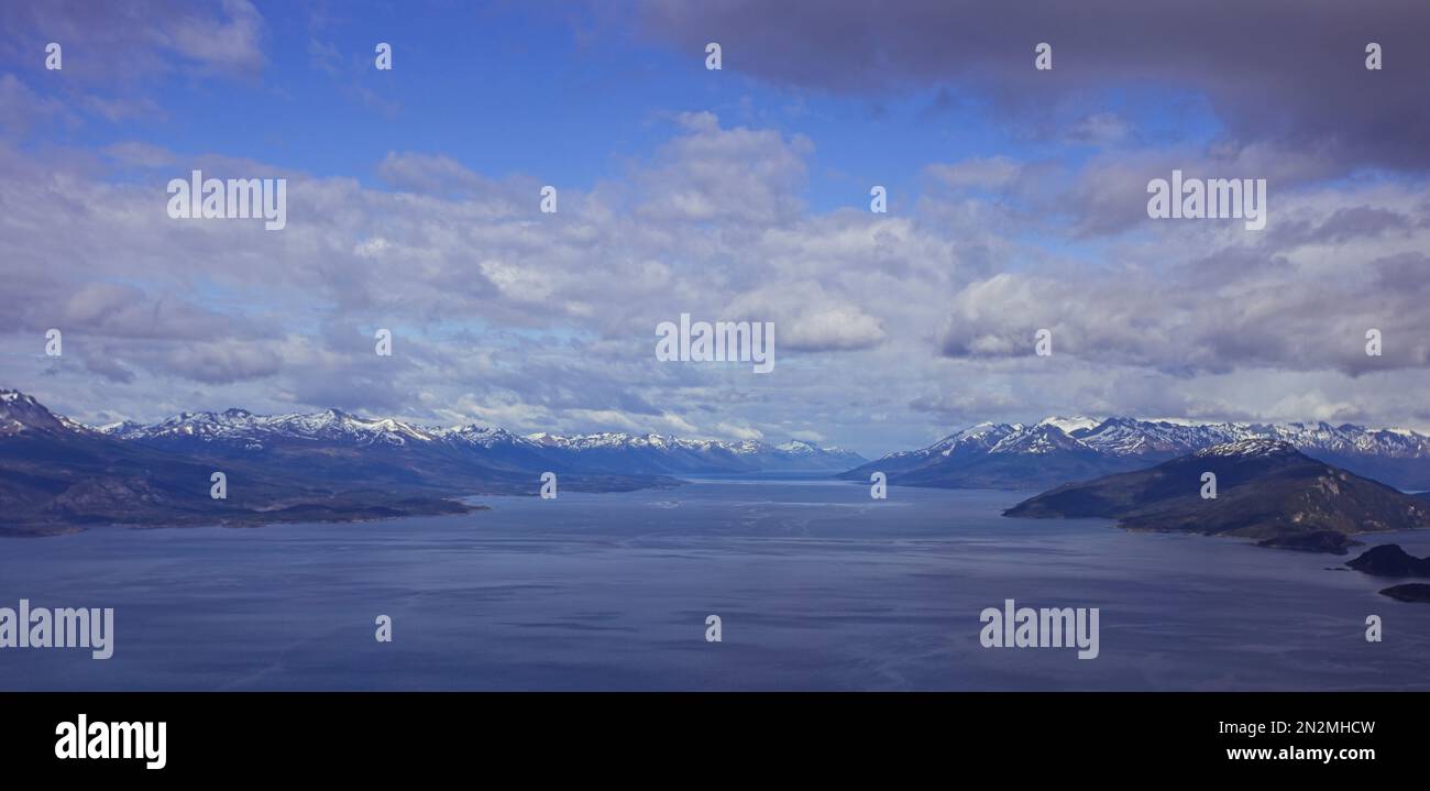 Beagle Channel from the air, Patagonia, Argentina Stock Photo - Alamy