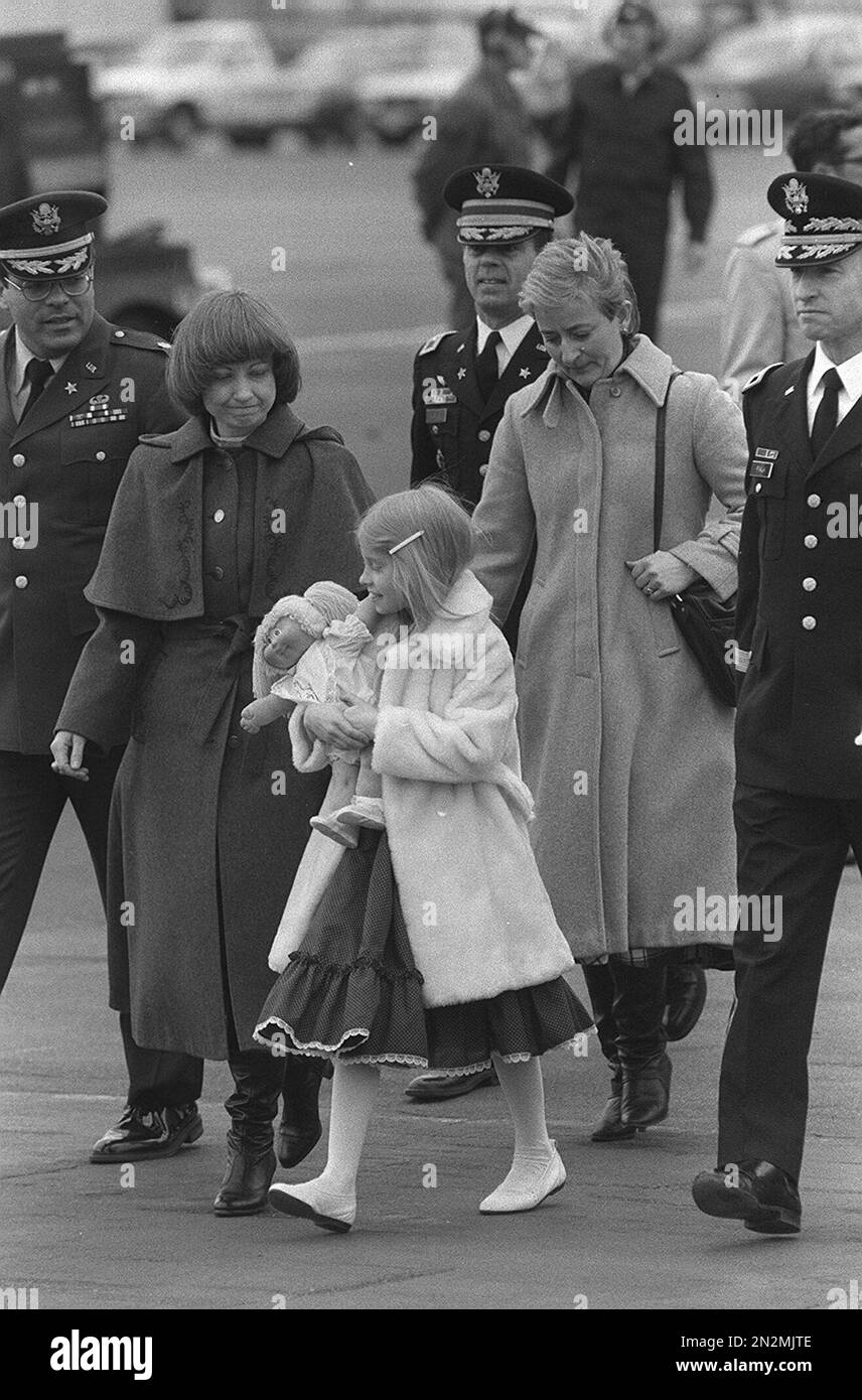 FILE - The March 29, 1985 file photo shows Karyn Nicholson looking down ...