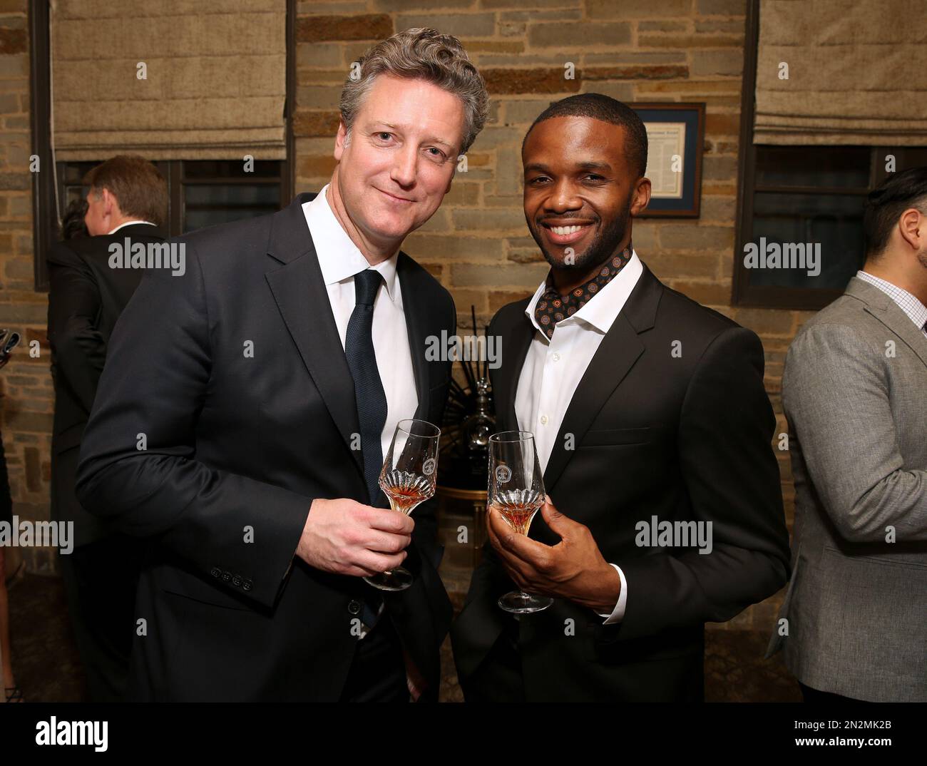 Yves de Launay, left, and Lee England Jr. attend Backstage at the ...