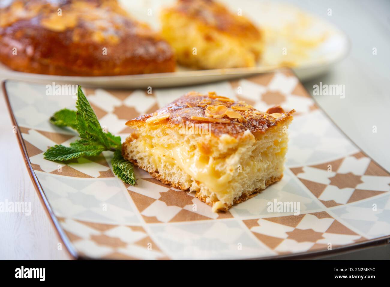 Coca de sant joan. Traditional San Juan cake to celebrate the arrival ...