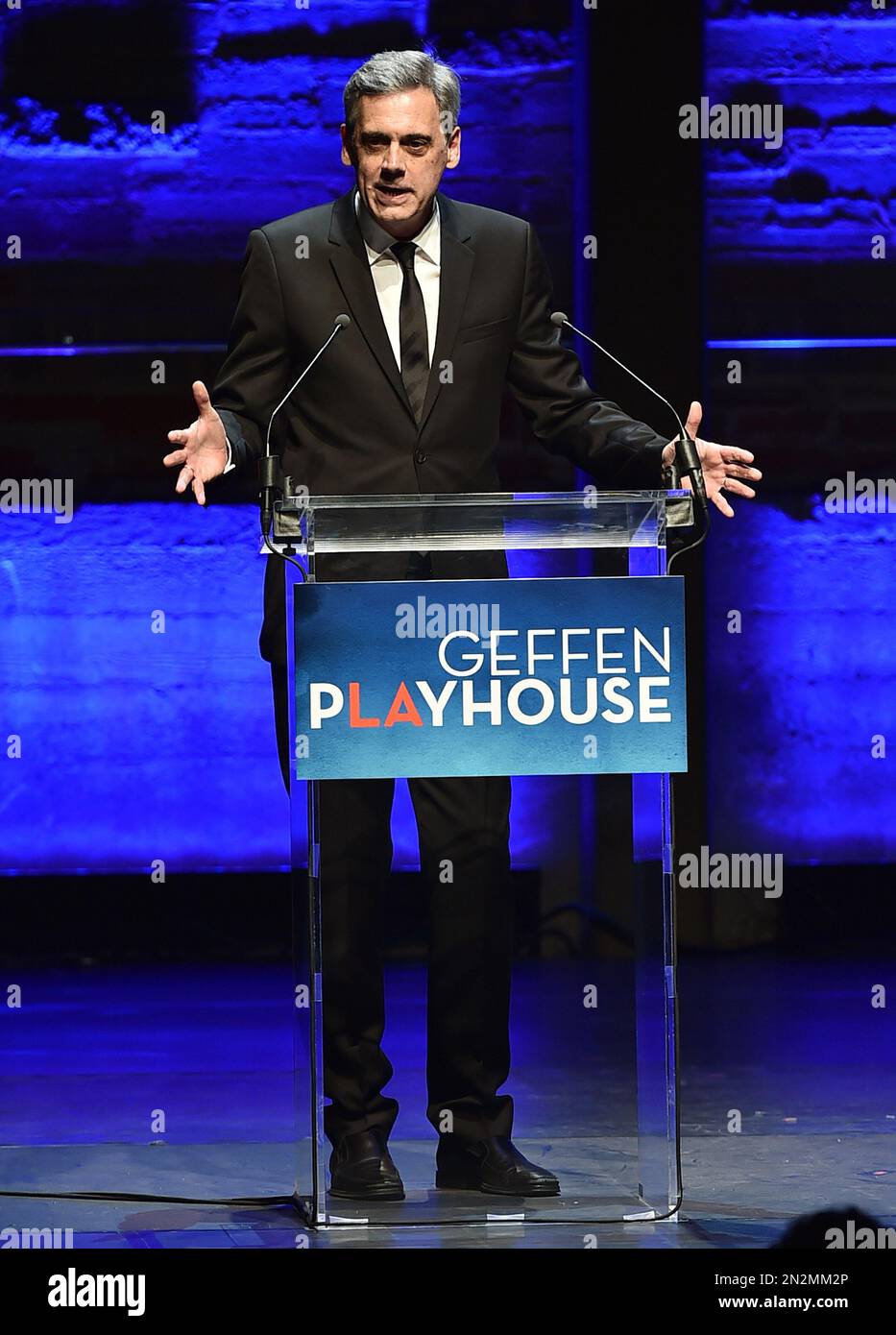 Randall Arney speaks at Backstage at the Geffen on Sunday, March 22 ...