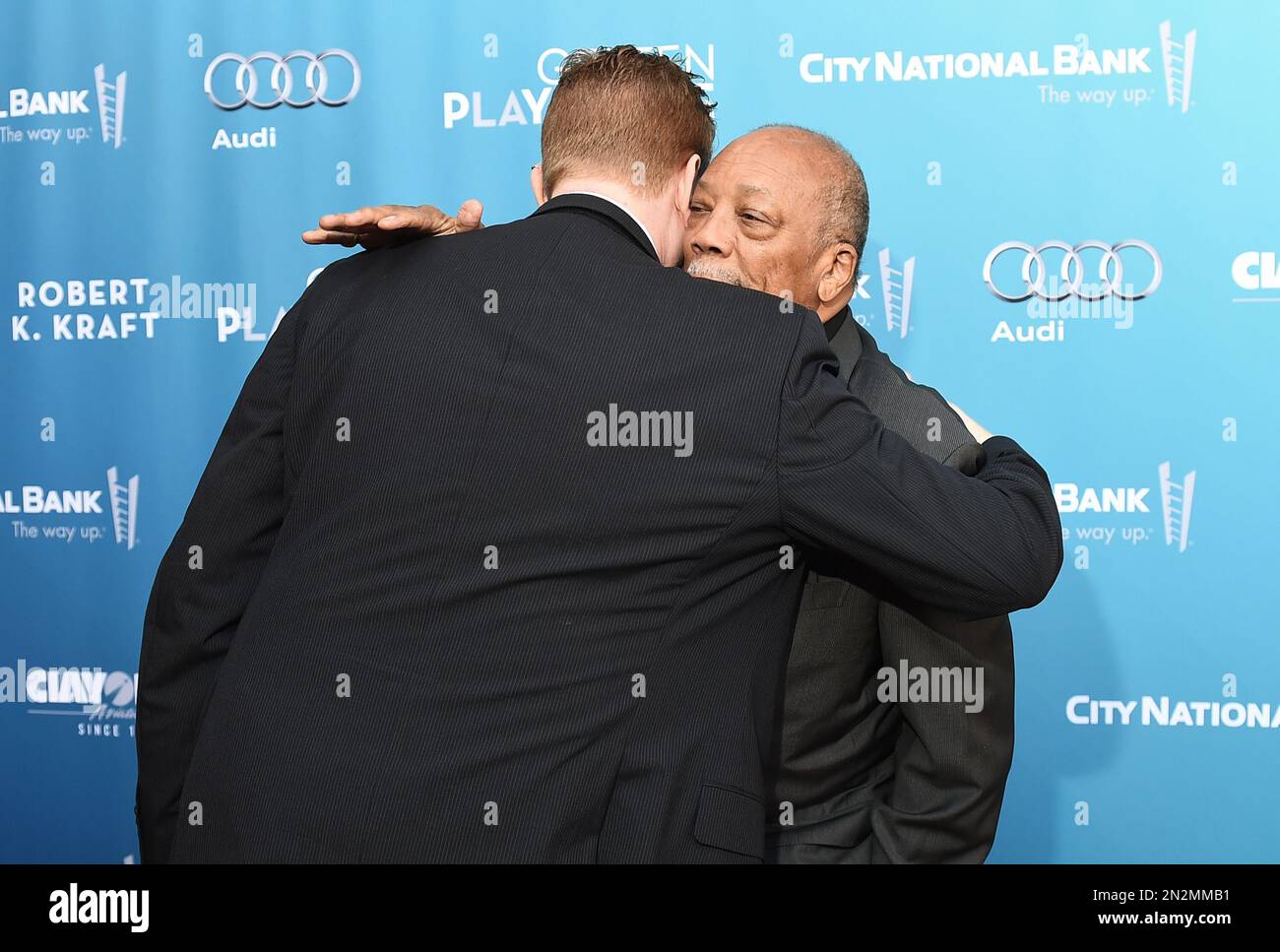 Gil Cates Jr., left, and Quincy Jones attend Backstage at the Geffen on ...