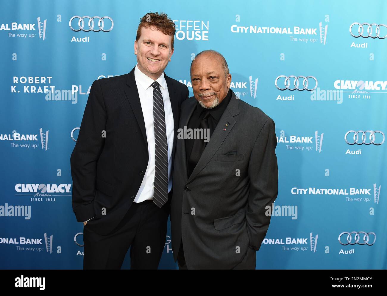 Gil Cates Jr., left, and Quincy Jones attend Backstage at the Geffen on ...