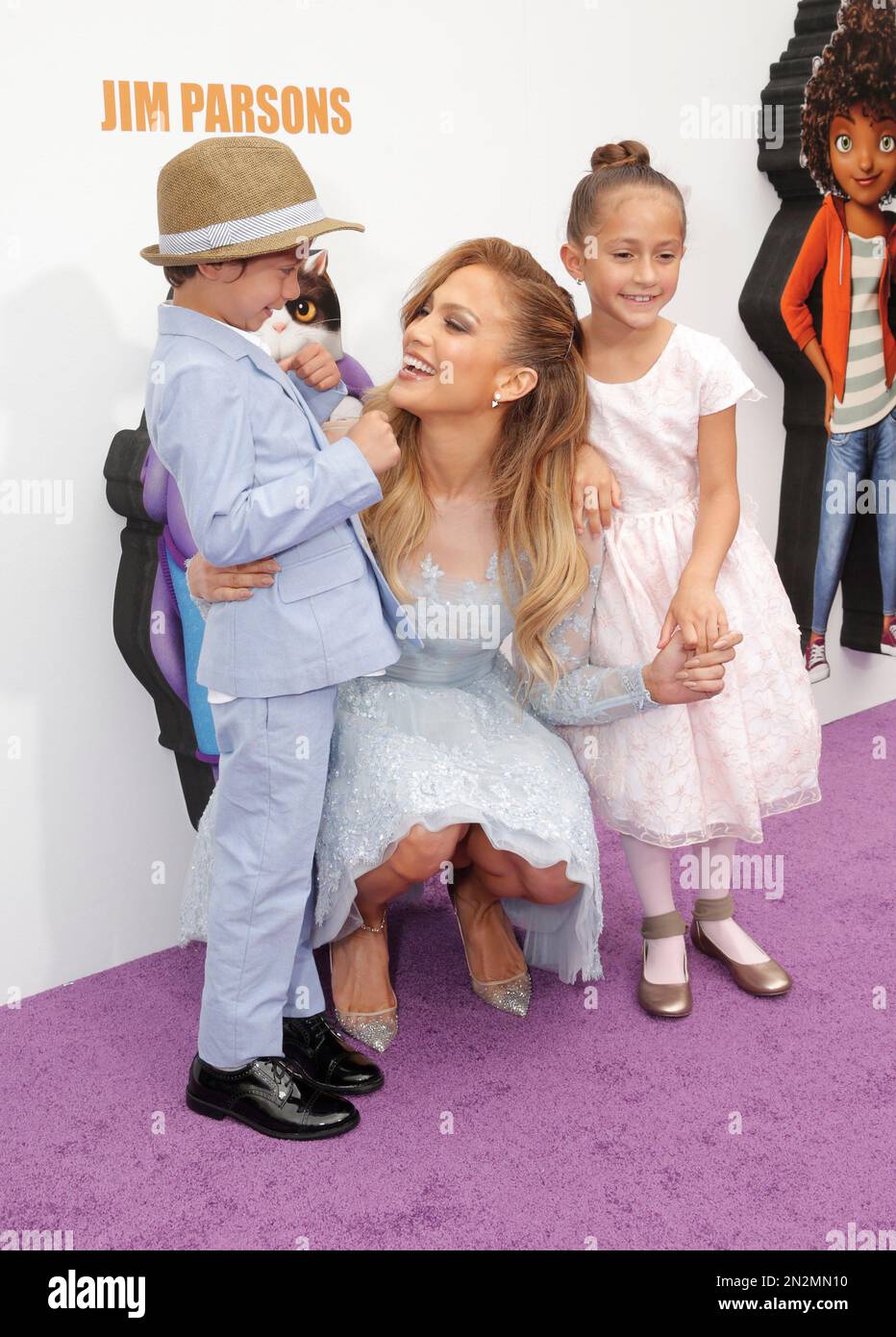 Maximilian David Muniz, Jennifer Lopez and Emme Maribel Muniz attend ...