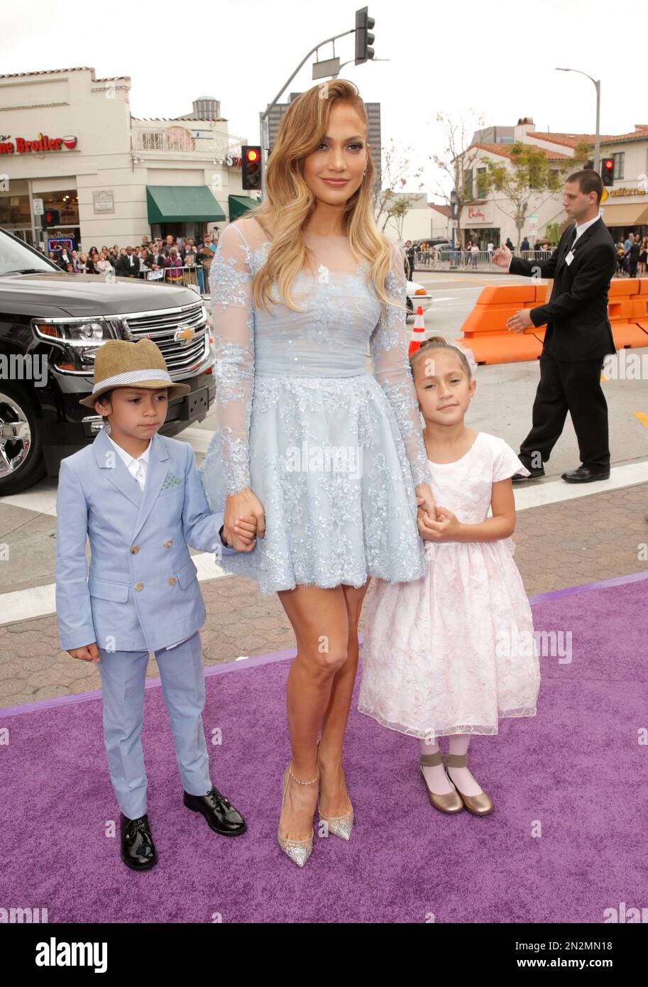 Maximilian David Muniz, Jennifer Lopez and Emme Maribel Muniz attend ...