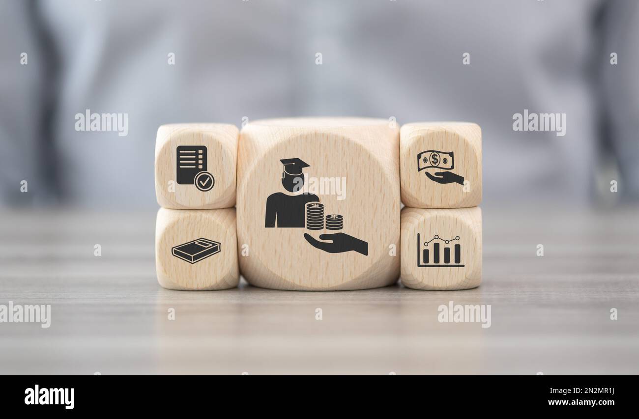 Wooden blocks with symbol of fafsa concept Stock Photo - Alamy