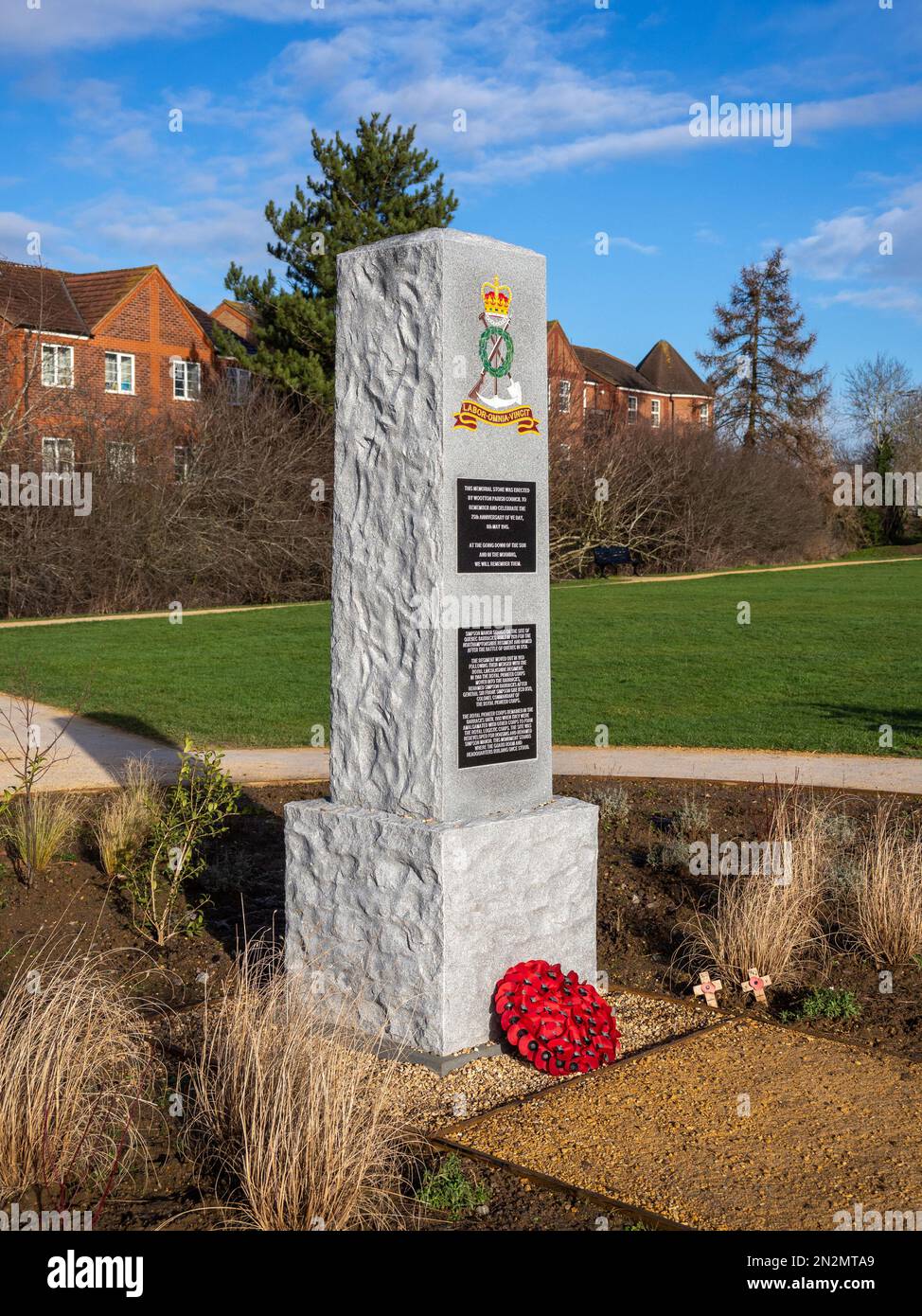 Simpson Manor memorial garden, Wootton, Northampton, UK; built on the ...