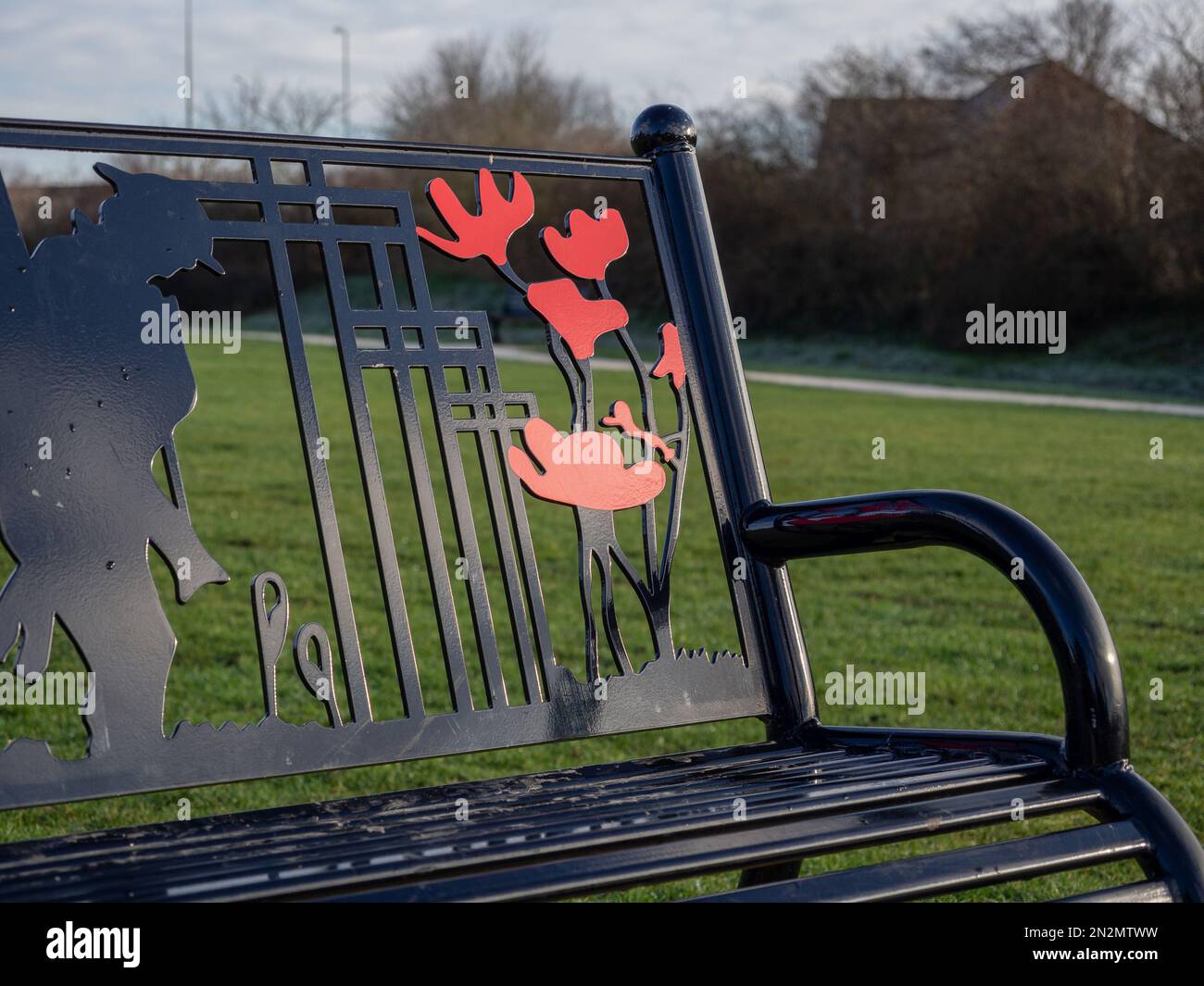 Simpson Manor memorial garden, Wootton, Northampton, UK; built on the ...