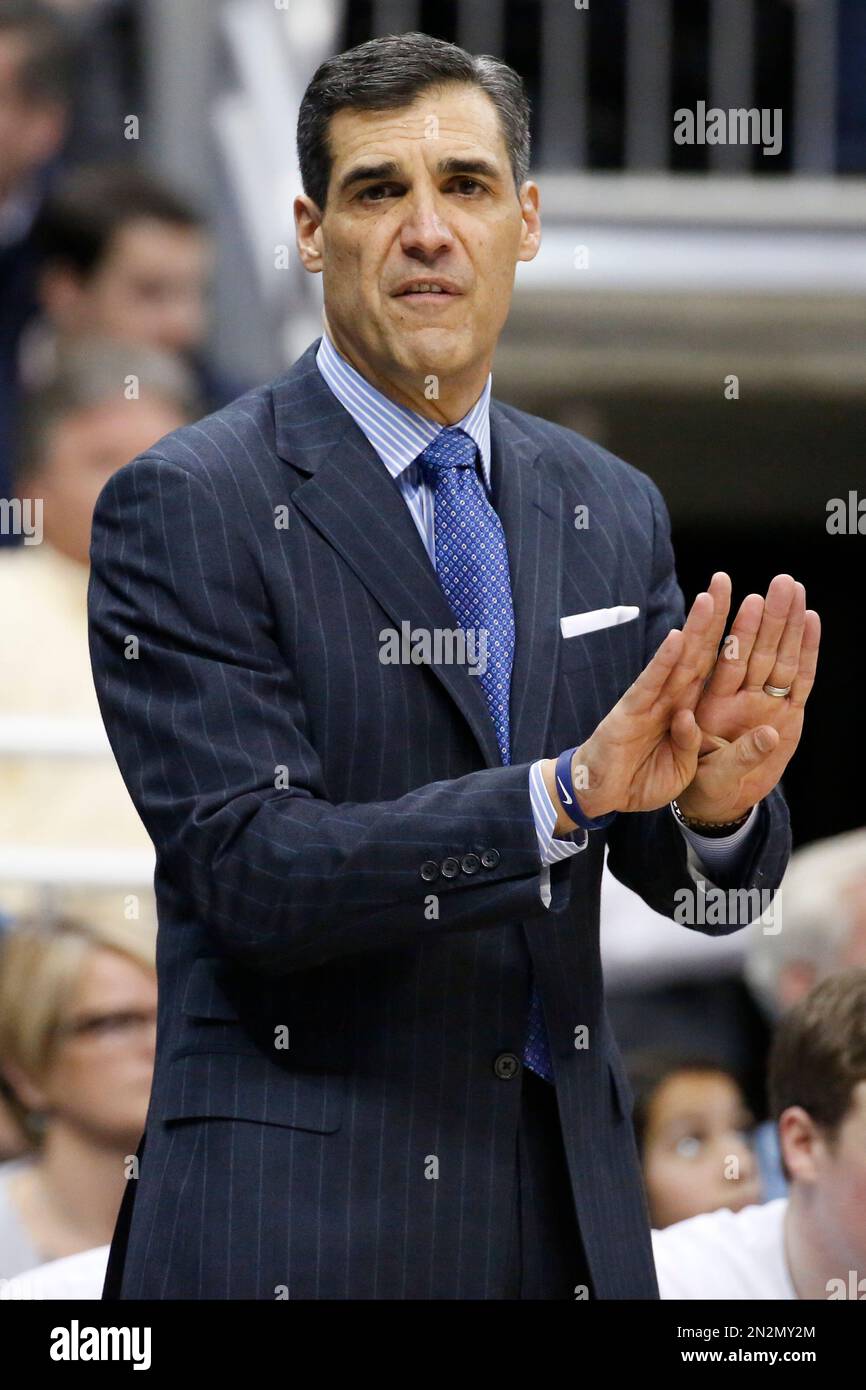 Villanova head coach Jay Wright works court side against North Carolina ...