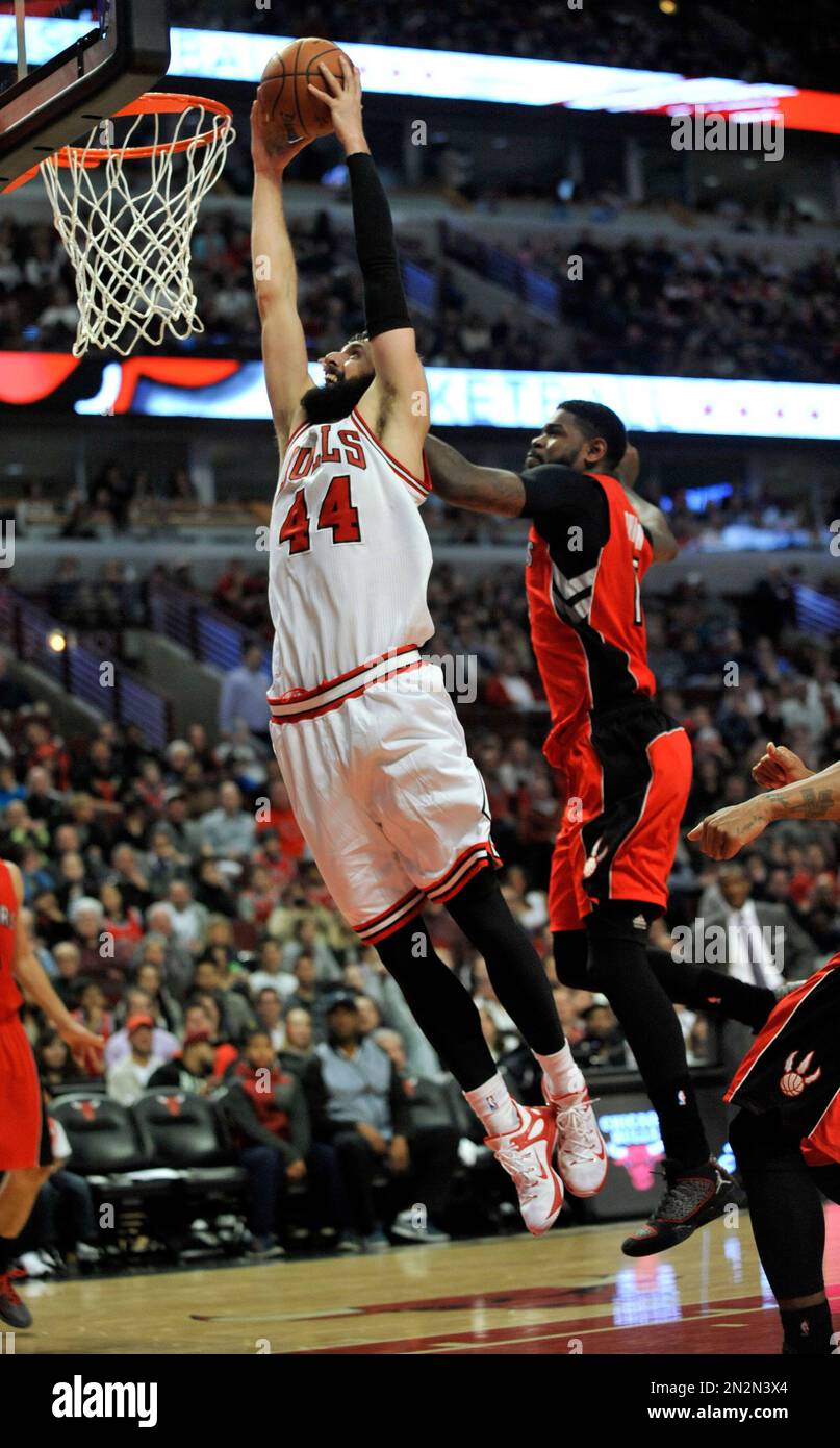 Chicago Bulls' Nikola Mirotic (44), of Montenegro, dunks against ...