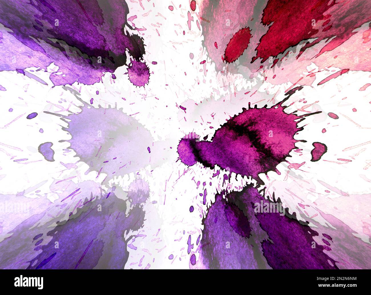 white background with a bright color blots Stock Photo - Alamy