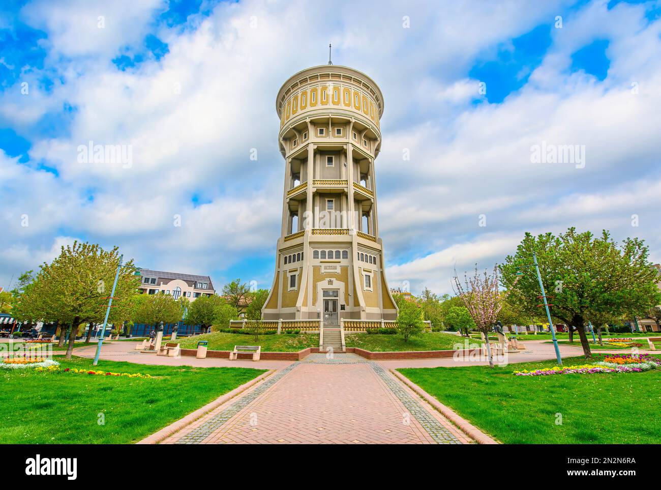 Szeged, Hungary. The Water Tower Viztorony Landmark at Saint Istvan ...