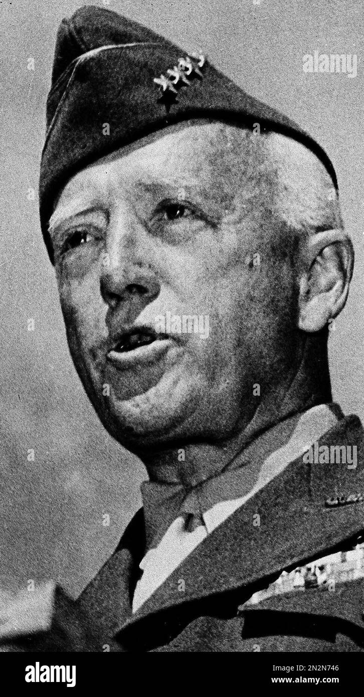 Gen. George S. Patton is pictured as he spoke in June 1945, at a ...